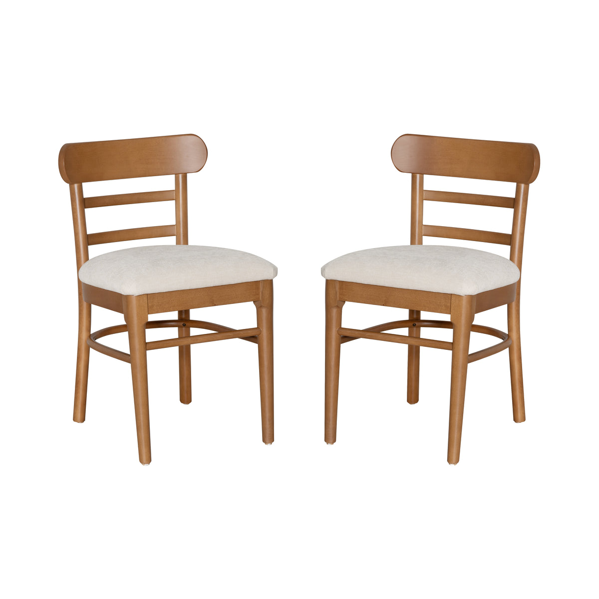 Mariah Brown Dining Chair Upholstered Seat (Set of 2) – Linon Home ...